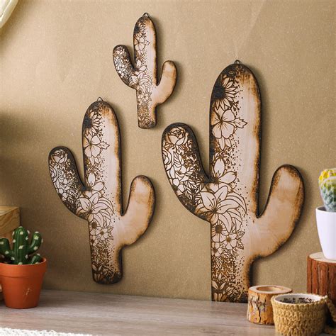 Cactus Southwestern Wall Decor Flyoak Southwestern Metal Desert Wall