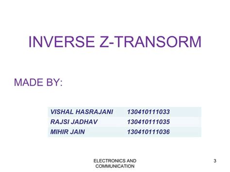 inverse z transform ppt ppt