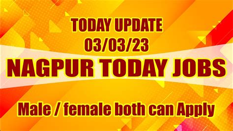 Nagpur Today Jobs Nagpur Job Vacancy Current Job In Nagpur