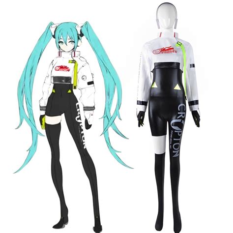 Halloween Hatsune Miku Cosplay Costume Racing Suit Wig Set Women Jacket Bodysuit Shopee Malaysia