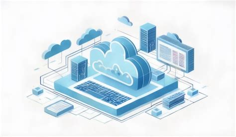 People Interact With Cloud Computing Servers Premium Ai Generated Image