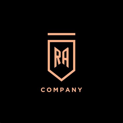 Ra Monogram Initial With Shield Logo Design Icon 23750207 Vector Art At Vecteezy