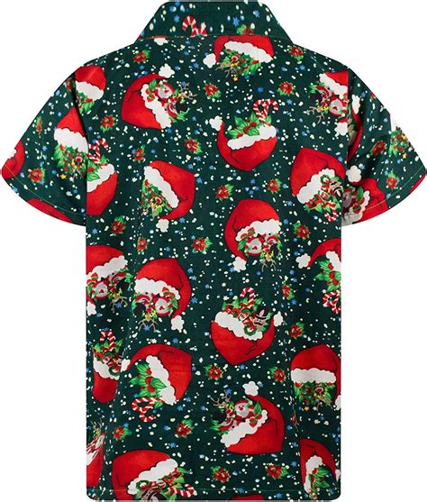 Mens Christmas Button Short Sleeve Shirt My Shop Your Shop