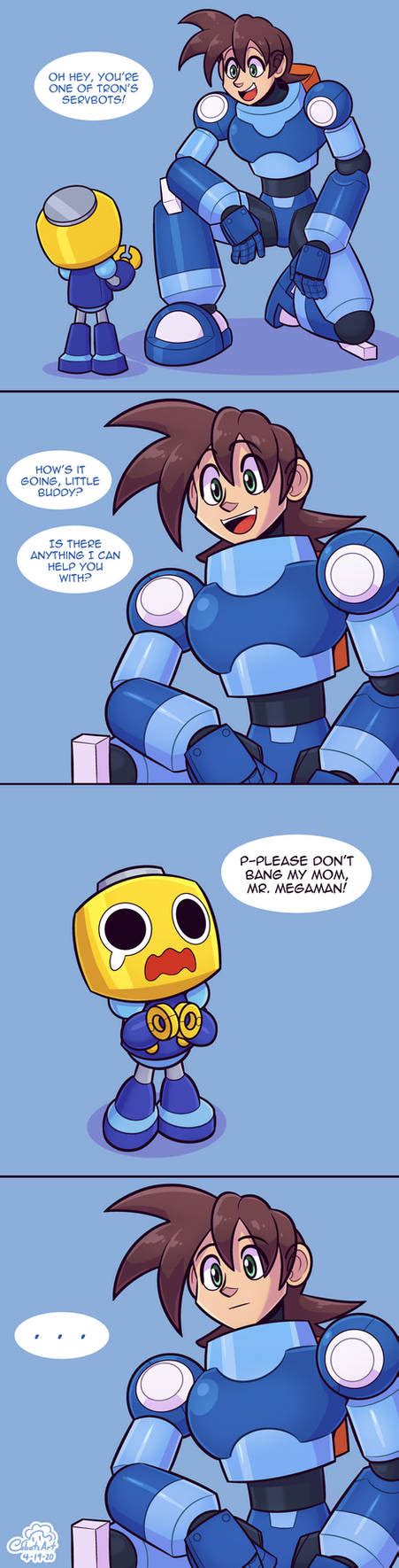 Megaman And The Servbot By Cobatsart On Deviantart