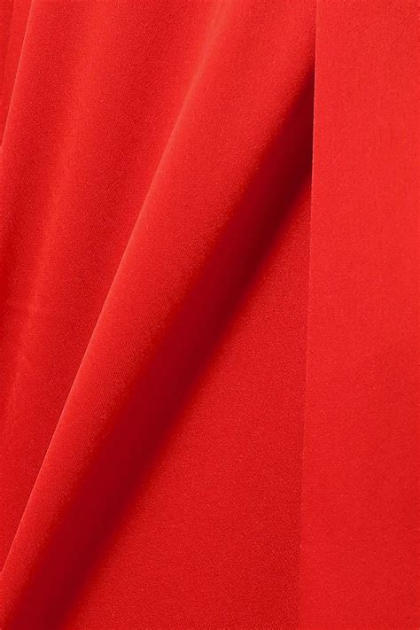 ALICE OLIVIA Myrtle Pleated Wide Leg Satin Jumpsuit THE OUTNET