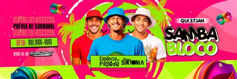 Carrossel Flyer Carnaval Essência Do Pagode Grupo Sintonia Samba Bloco
