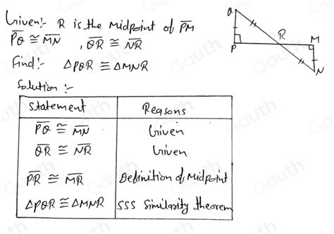 Solved Iii Complete The Given Proof Below Given R Is The Midpoint