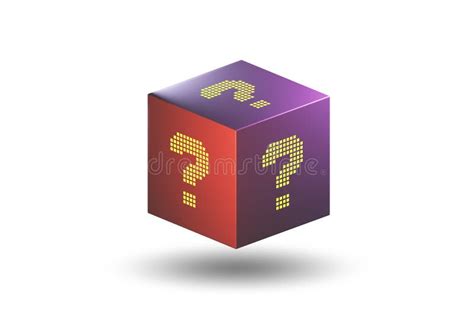 Cube With Question Marks On Its Sides Stock Illustration Illustration