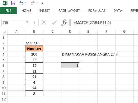 FUNGSI MATCH INDEX CHOOSE Belajar Rumus Excel Beserta Contohnya