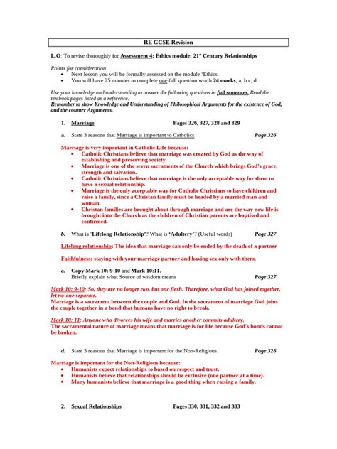Ethics Revision Answers Pdf Catholic Church Homosexuality