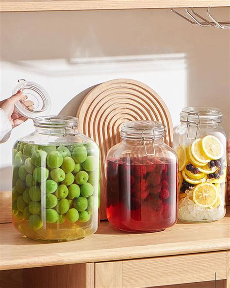 【日本forever】扣式密封玻璃梅酒罐儲存罐附湯匙2800ml3入組 全聯全電商