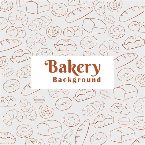 Premium Vector Bakery Illustrator Lineart Background Pattern