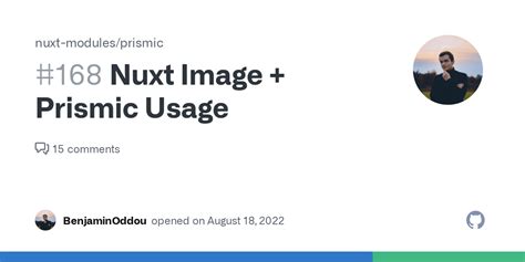 Nuxt Image Prismic Usage · Issue 168 · Nuxt Modulesprismic · Github