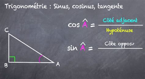Trigonométrie cosinus sinus tangente 3eme YouTube