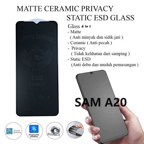 Jual Matte Ceramic Privacy Static Esd Glass Sam A20 A30 A30s A50 A50s