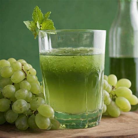 Jus Vert Rafraîchissant Aux Raisins Recette Du Cocktail Jus Vert