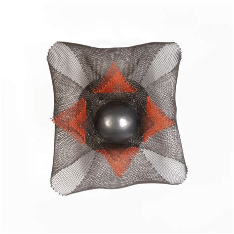 Wall Sculpture Iv Wire Mesh Black And Cinnamon 13 By Anne Lindsay Wescover Wall Hangings