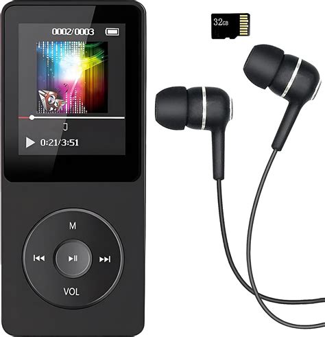 Mp3 Player Music Player With 32gb Micro Sd Card Earphonebuild In