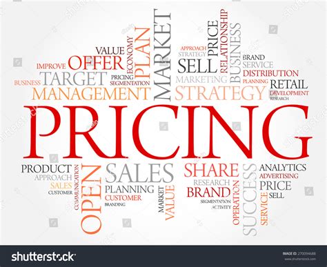 Pricing Word Cloud Business Concept Stock Vector Royalty Free