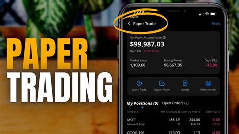 Webull Paper Trading Tutorial Stock And Options Youtube