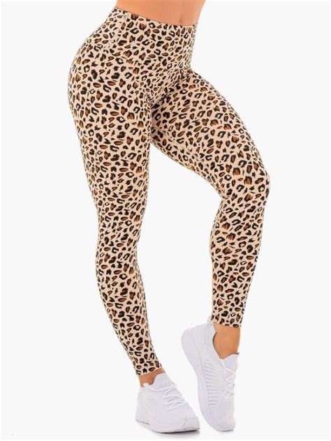 Adapt High Waisted Ryderwear Leopard Print Scrunch Leggings