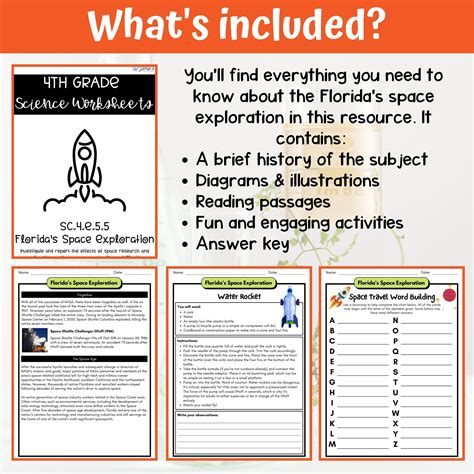 Space Exploration Activity And Answer Key 4th Grade Earth And Space Science Classful