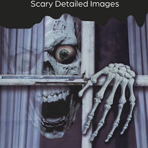 Benross Creepy Skeleton Halloween Window Backdrop 120cm Wilko