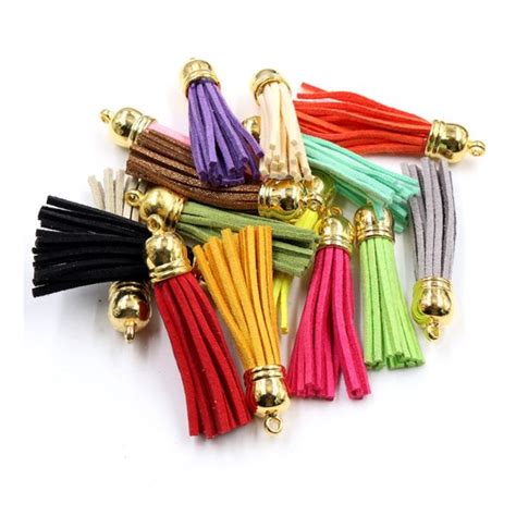 Borlas de Piel Sintética para Llaveros Doradas Paq x Megabyte Papelería C A