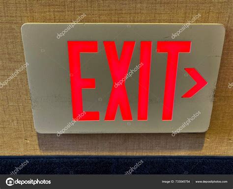Rectangular Exit Sign Wall Stock Photo Pundit2006 733045754