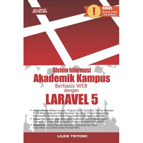 jual buku laravel 5 sistem informasi akademik dengan laravel 5 liliek