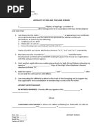 Affidavit Of Oneness Sample Pdf