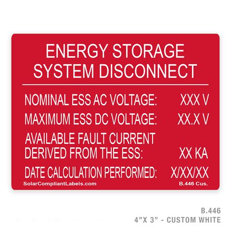 Custom 446 Label Solar Compliant Labels