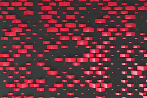 검은 배경에 임의 크기의 붉은 사각형 모양 0명에 대한 스톡 벡터 아트 및 기타 이미지 0명 3차원 형태 개념 Istock