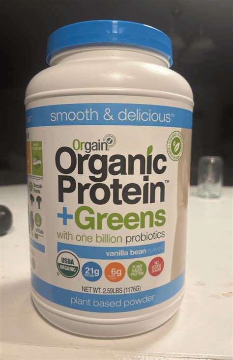 Orgain Organic Protein Greens Vanilla Bean Plant Based Powder Fig App