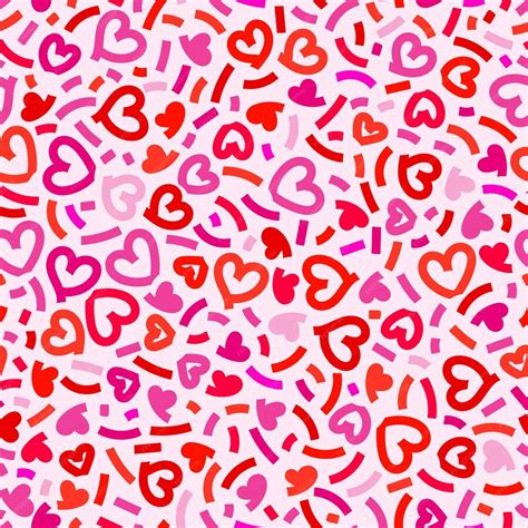 Impresión De Fondo De Corazones Rosados Románticos Modernos Lindos De
