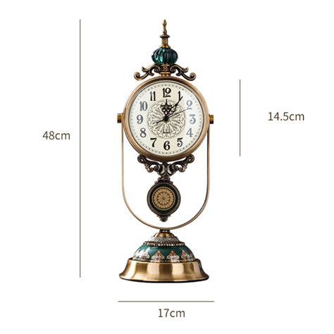 Luxury European Style Living Room Swing Desk Clock Cynor