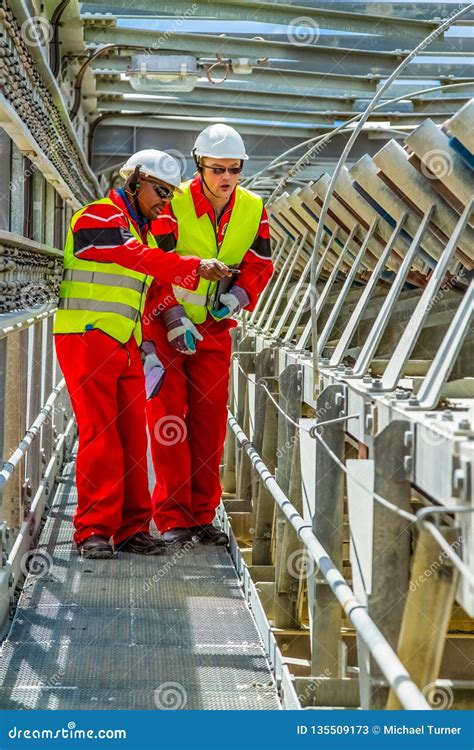 The Inspectors Are Checking Defect In Welded At Butt Joint With Process Ultrasonic Testing Ut Of
