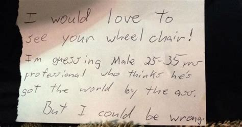 Man With Disability Finds Angry Note Left On His Car Parked In Handicapped Spot National