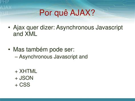 Ppt Desenvolvendo Aplicações Php Com Ajax E Yui Yahoo User