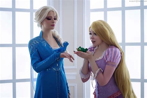 Scaimxriito Zm Scarut Cosplay Elsa Rapunzel Disney