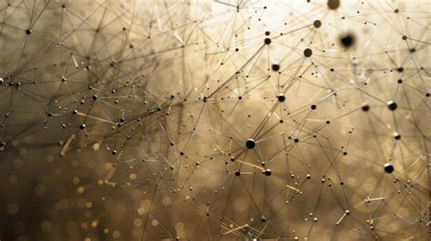 Premium Photo 3d Rendering Of A Microscopic Structure Interconnected Spheres And Lines Form An