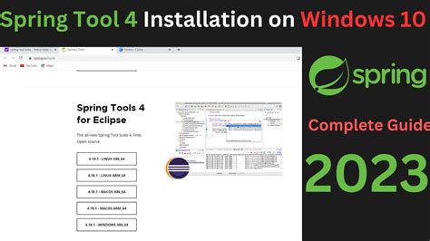 How To Install Spring Tool Suite Sts On Windows 10 Spring Boot Setup On Eclipse Youtube