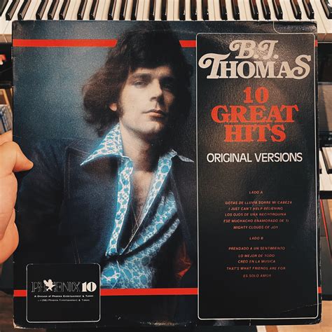 B J Thomas ‎ 10 Great Hits Original Versions Past Life Vinyl Records
