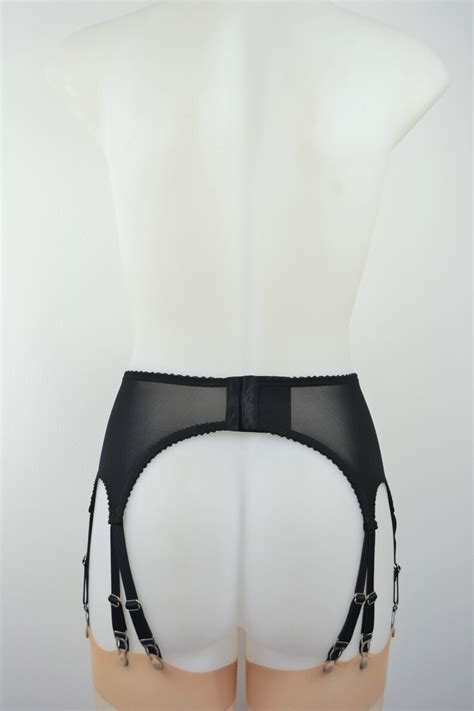 Lace Satin Suspender Garter Belt Plus Size Lingerie Vintage Style Etsy