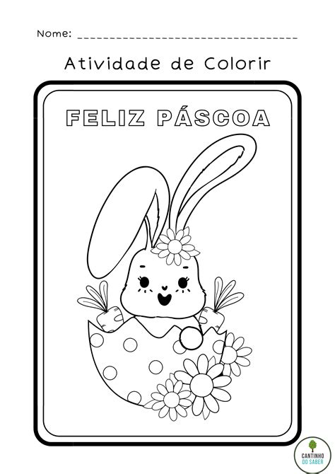 Desenho Para Colorir Da PÁscoa Atividades Para A Educação Infantil