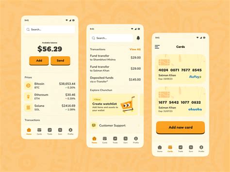 Day 04 Chunchun Finance App Home Screen And Cards Screen 100 Days Of Kawaii Ui Design R