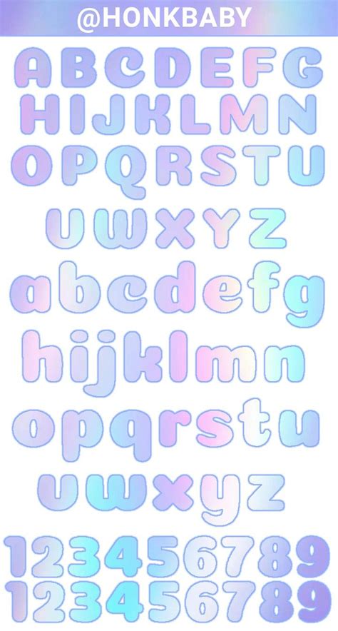 Vibrant Gradient Letters Sticker Sheet