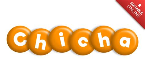 Chicha Style On Orange Candy Text Effect Generator