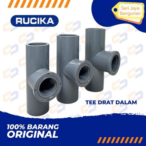 Faucet Tee 1 2 3 4 Aw Pvc Paralon Pipe Connection Te Drat Deep Power Rucika T Drat Faucet 1