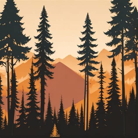 Premium Photo Forest Vector Illustration